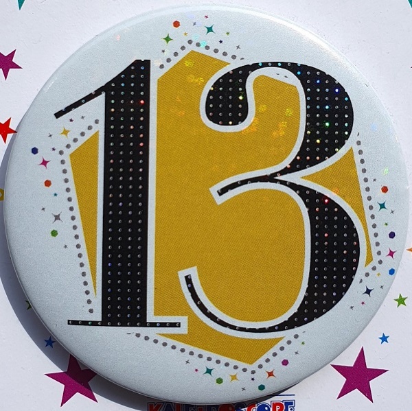 Heart Age 13 Birthday Small 5.5cm Badge