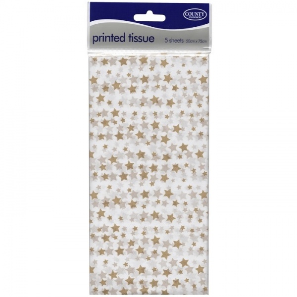 Silver Stars Tissue Paper | Pack of 5 Sheets