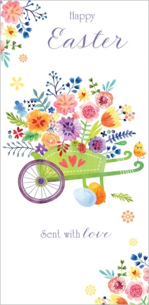 Wheelbarrow & Flowers Easter Cards | Pack of 8