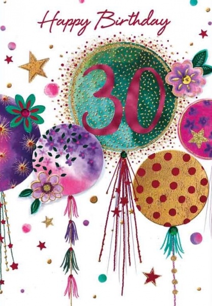 Fabulous At 30 Female 30th Birthday Card