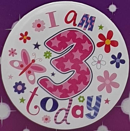 Who's 3 | 3rd Birthday Badge
