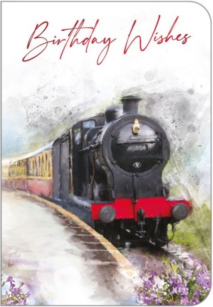 Steam Train Male Birthday Card