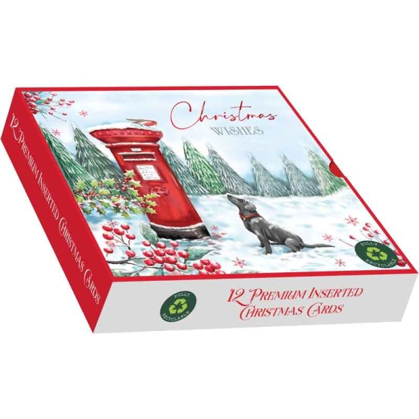 Festive Post Christmas Cards | Pack of 12 | Mistletoe Press