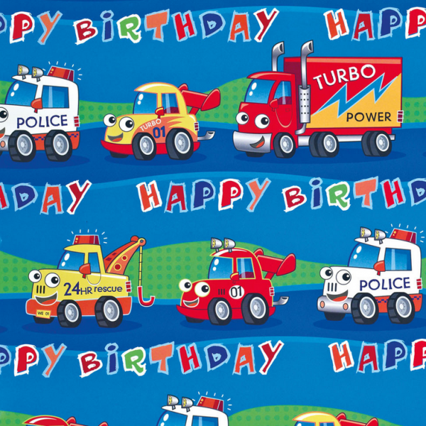 Truck Story Boy Wrapping Paper Gift Wrap Sheet