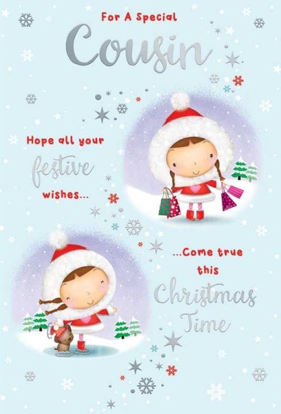 Festive Robins Cousin Christmas Card | Prelude