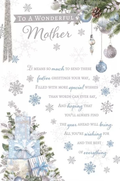 Snowflakes Mum Christmas Card | Regal Publishing