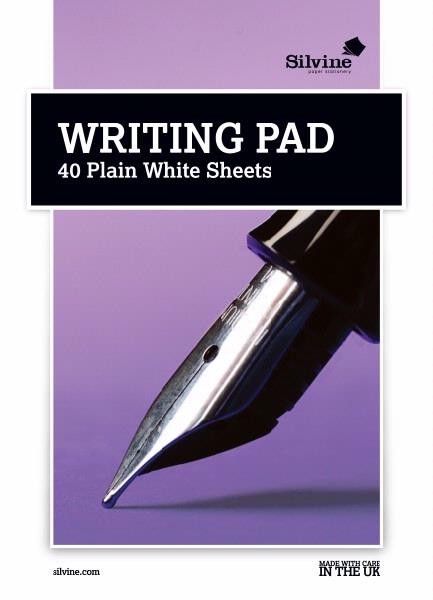 Writing Pad 40 Plain White Sheets | Silvine