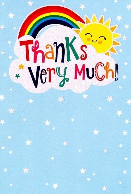 Sunny Rainbow Thank You Card