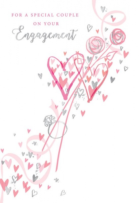 Hearts Engagement Card