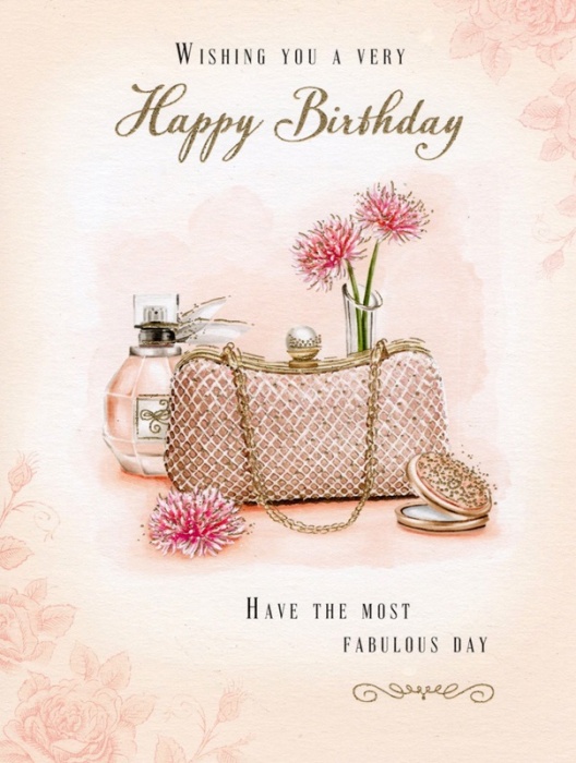Handbag & Perfume Female Birthday Card | Goldmark