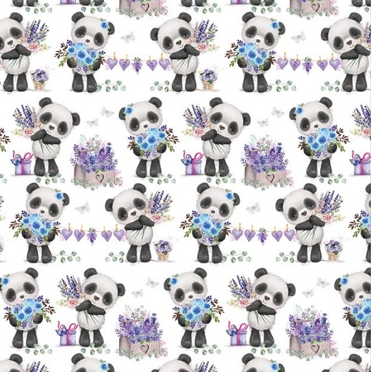 Panda Wishes Female Wrapping Paper Gift Wrap Sheet