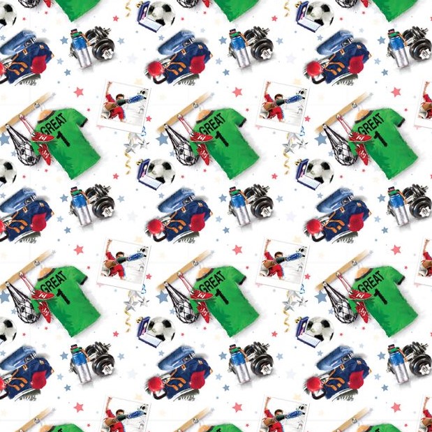 Sporting Greats | Male Wrapping Paper Gift Wrap Sheet