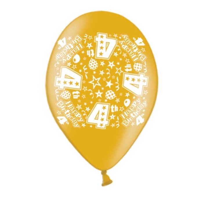 Age 4 Birthday Balloons Pack Of 10 | Simon Elvin