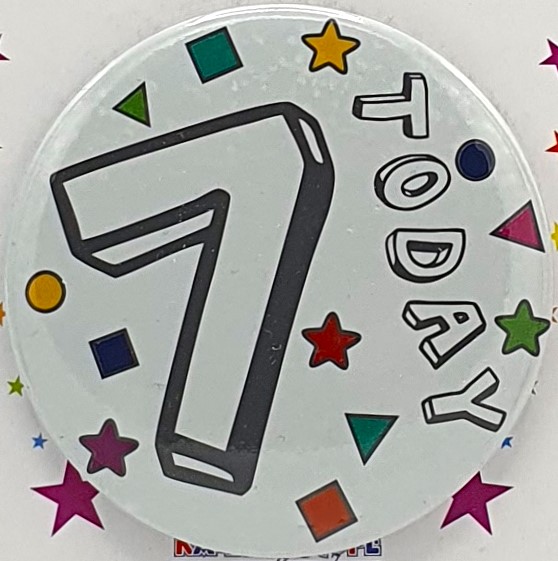 Shapes 7th Birthday Badge