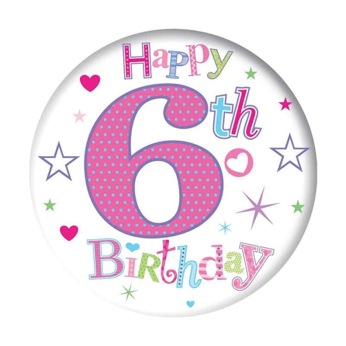 Happy 6th Birthday Badge | Simon Elvin
