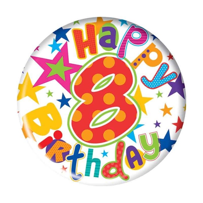 Happy 8th Birthday Badge