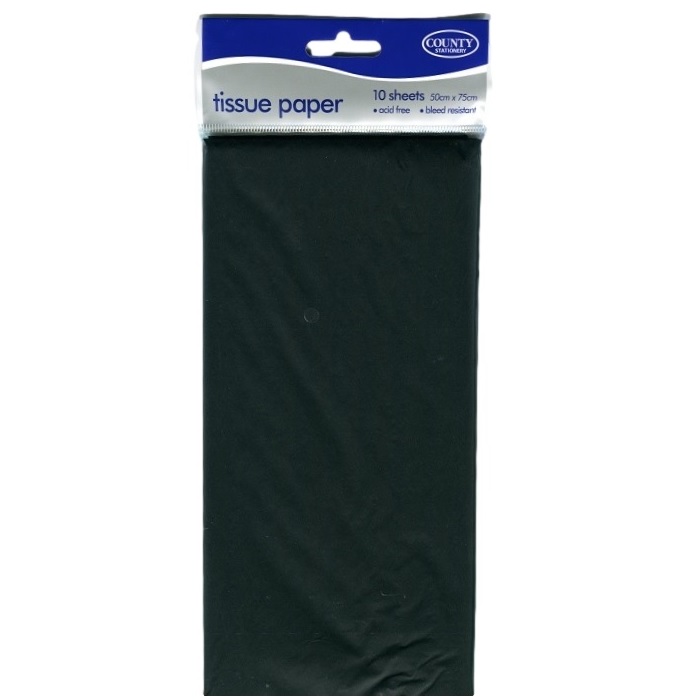 Black Tissue Paper | Pack of 10 Sheets