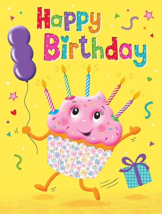 Cupcake Girl Birthday Card