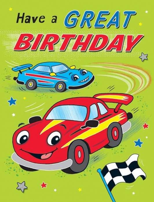 Race Cars Boy Birthday Card