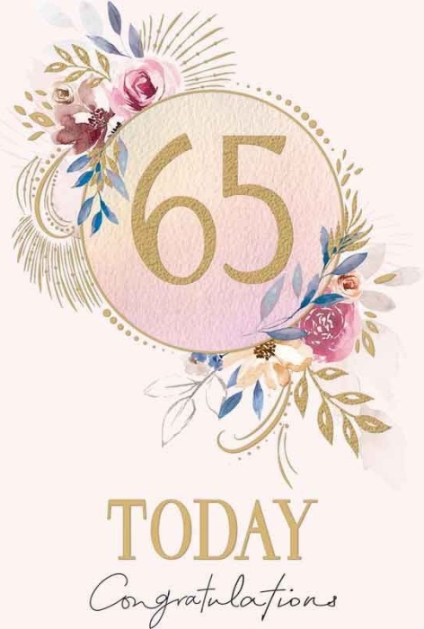 Flowers Female 65th Birthday Card