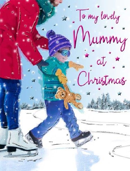 Ice Skating | Mummy Christmas Card