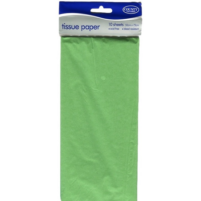 Light Green Tissue Paper | Pack of 10 Sheets