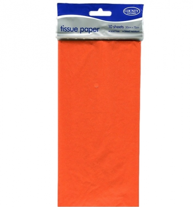 Orange Tissue Paper | Pack of 10 Sheets