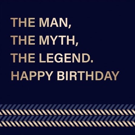 The Man, The Myth, The Legend Male Birthday Card