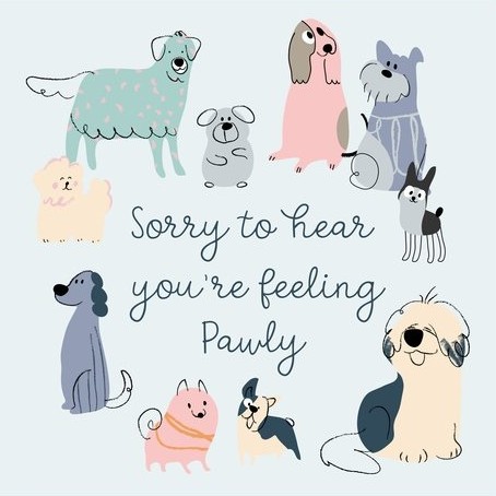 Doodley Dogs Get Well Card