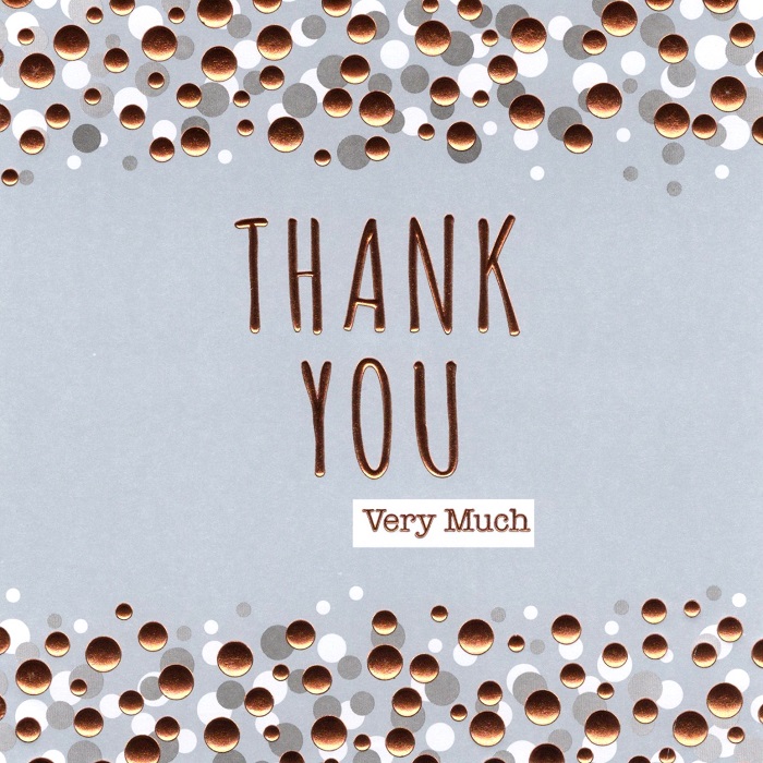 Copper Spots Thank You Cards | Pack of 6 | Simon Elvin