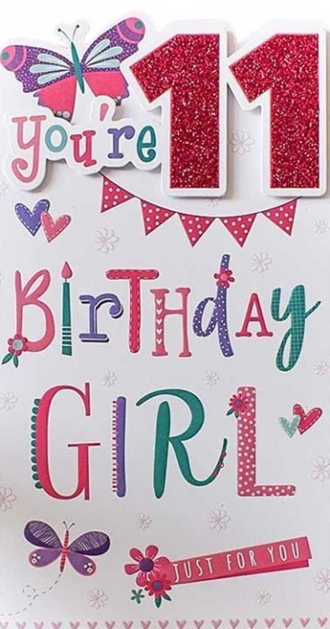 Birthday Girl 11th Birthday Card | Prelude