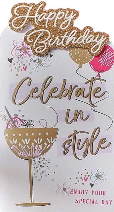 Celebrate In Style Female Birthday Card | Prelude