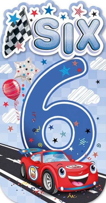 Race Car Boy 6th Birthday Card | Prelude
