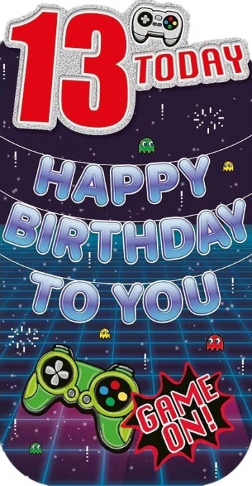 Game On Boy 13th Birthday Card | Prelude