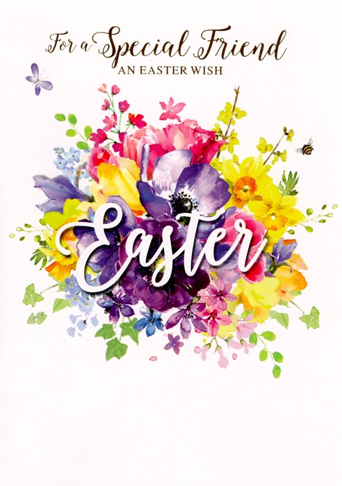 Easter Flowers Special Friend Easter Card | Simon Elvin