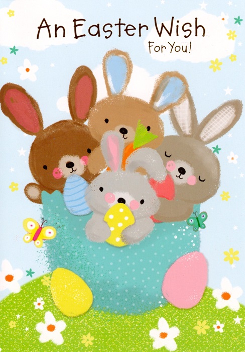 Basket Of Bunnies Easter Card | Simon Elvin