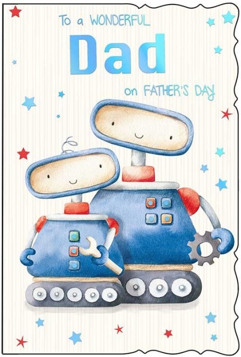 Robots Dad Father's Day Card