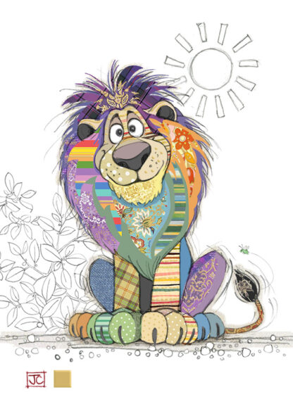 Louis Lion Greeting Card | Bug Art