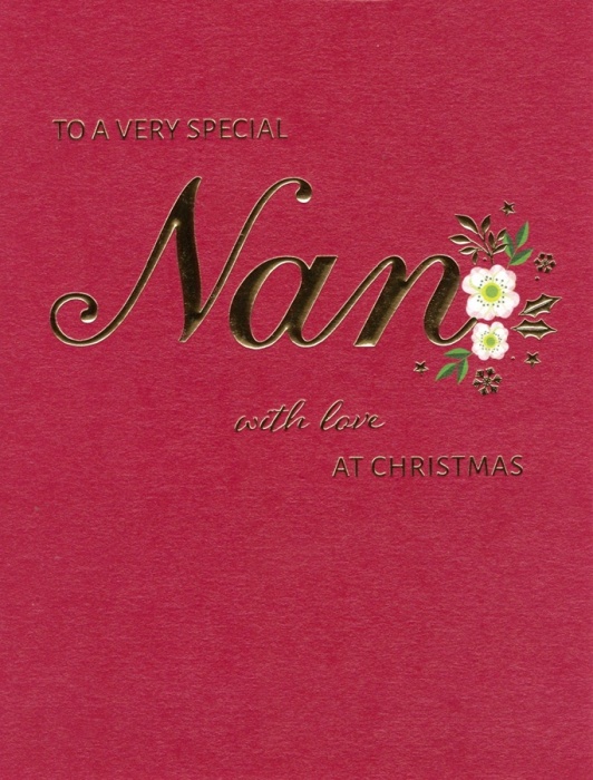 Christmas Flower Nan Christmas Card