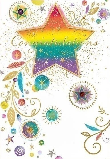 Rainbow Star Congratulations Card | Isabel's Garden