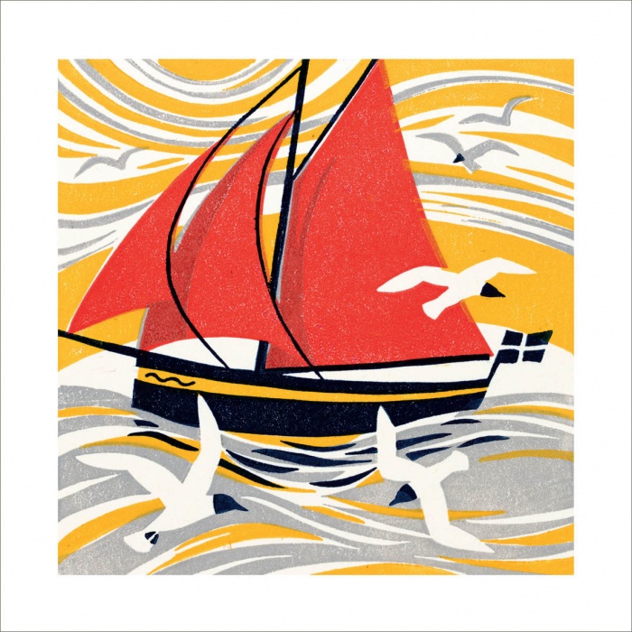 Seagulls And Sails Greeting Card | Manda Beeching