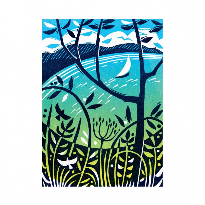 White Sail Greeting Card | Manda Beeching