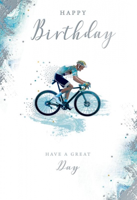 Cyclist Male Birthday Card
