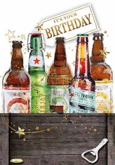 Birthday Beers Male Birthday Card