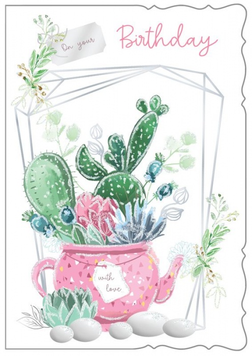 Cactus Female Birthday Card