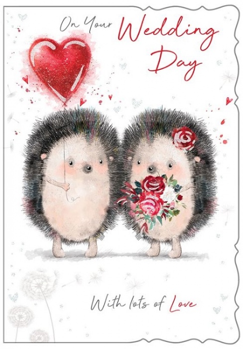 Hedgehogs Cute Wedding Card