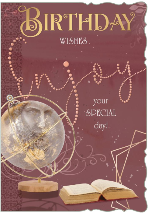 Globe Male Birthday Card