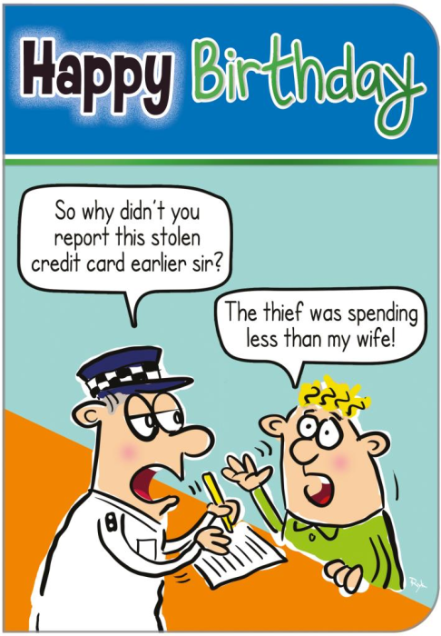 Police Report Humorous Birthday Card