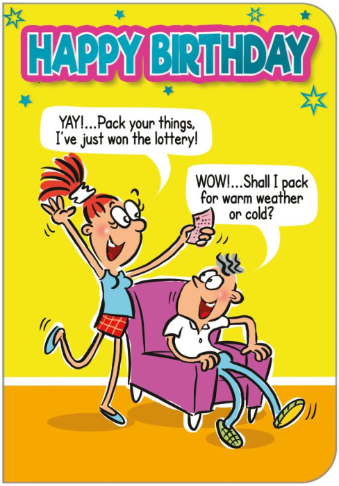 Lottery Win Humorous Birthday Card