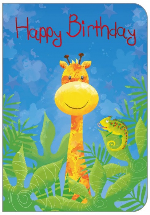 Giraffe Childrens Birthday Card